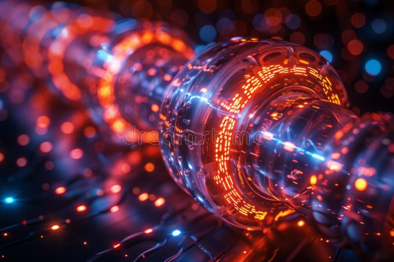 Glowing Rings: Futuristic Technology Concept Stock Image - Image of ...