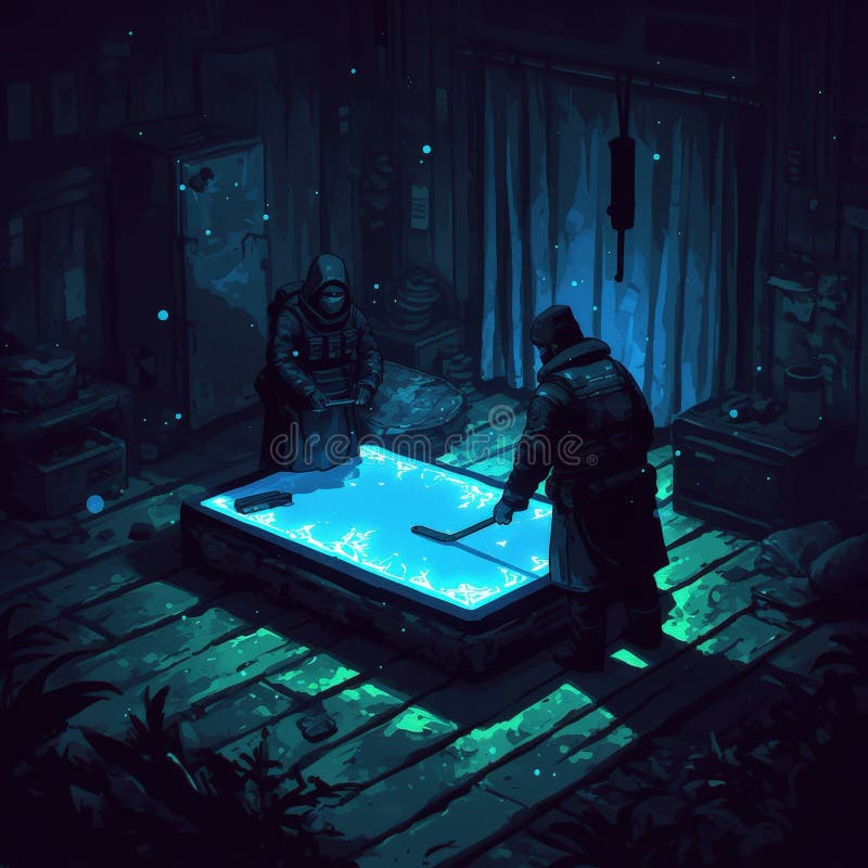 Glowing Ritual Table stock photo. Image of scifi, game - 360313228