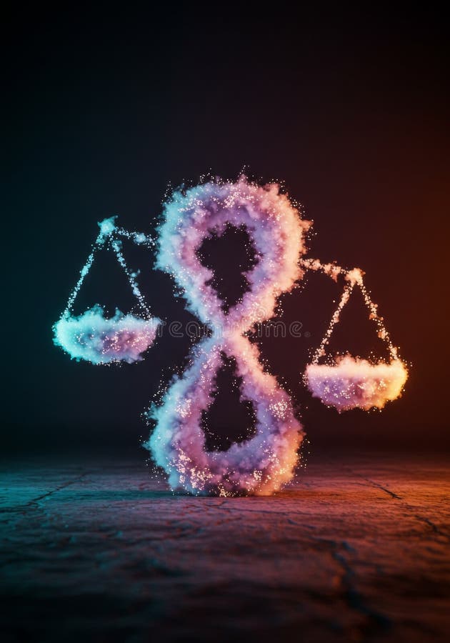 Glowing Scales Infinity Symbol Abstract Digital Art Stock Illustration ...