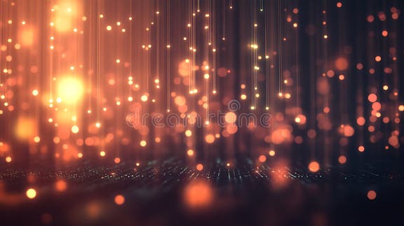 Glowing Scatter Plot with Floating Luminous Data Points Softly Pulsating, Set Against a ...