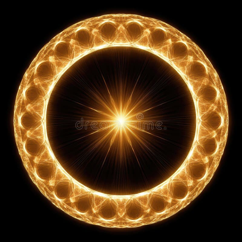 Glowing Serpent of Cosmic Energy Coiled in Mesmerizing Circular Pattern ...