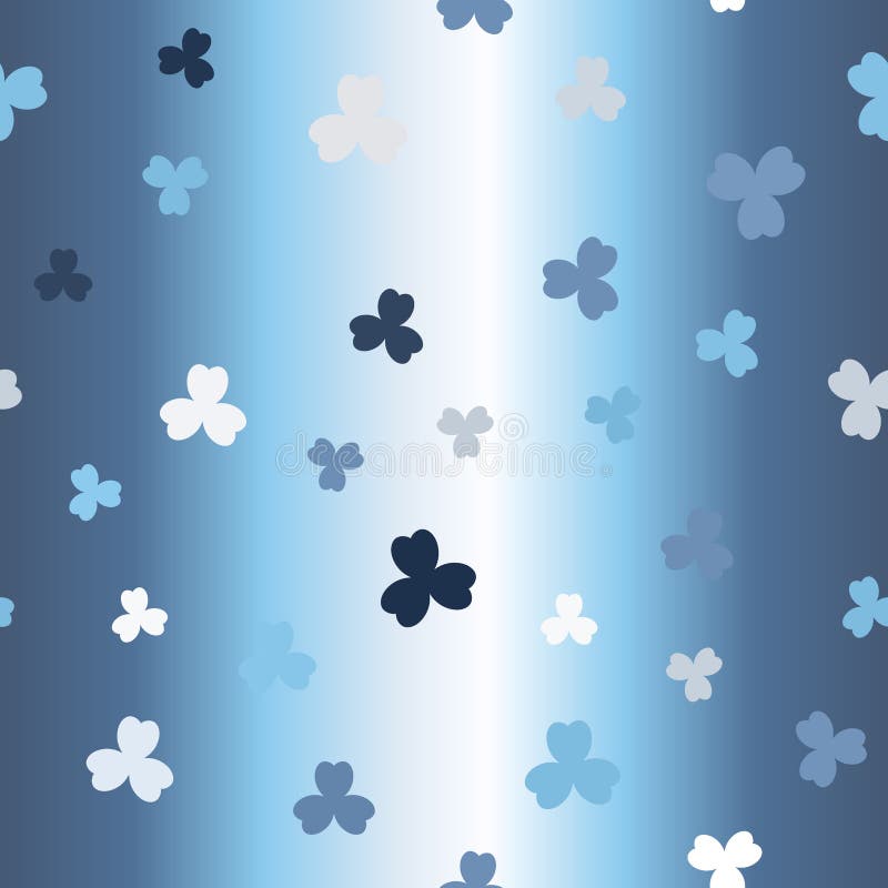 Seamless Blue Shamrock Leaf Vector Stock Illustrations – 282 Seamless ...