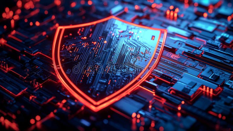 A Glowing Shield Encrypts Data As it Travels Across a Network, Ensuring ...