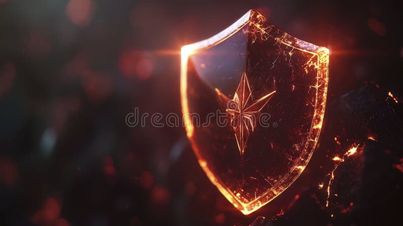Glowing Shield Symbolizing Political Protection Conceptual Art Digital ...