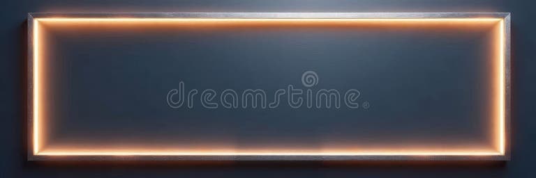 Glowing Silver Rectangular Frame, Subtle Highlights, Clean Lines ...