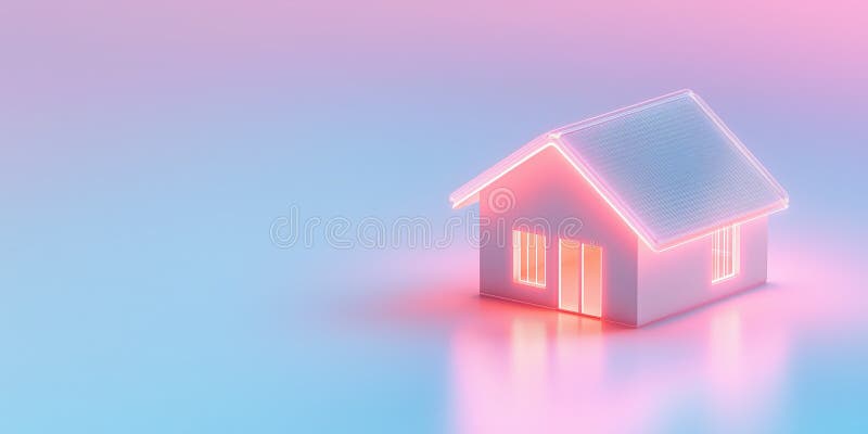 Glowing Smart Home Model with Automated Features and Modern Design ...