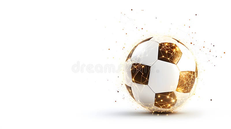 Glowing Soccer Ball with Realistic Textures and Dynamic Effects Stock ...