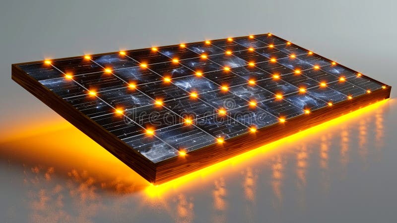 A Glowing Solar Panel Display Capturing Energy and Technology in a ...