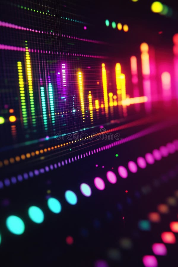 Glowing Soundwave Bars in Neon Colors Create a Dynamic, Energetic ...