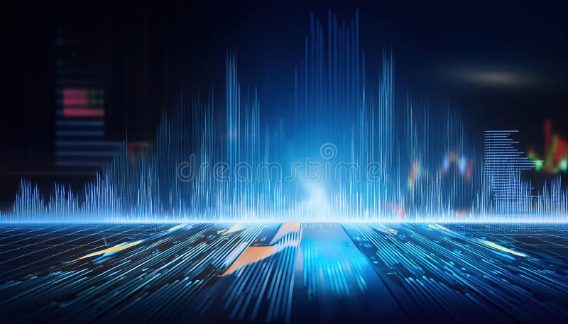 Glowing Soundwave Representing Advanced AI Generated Voice Synthesis in ...