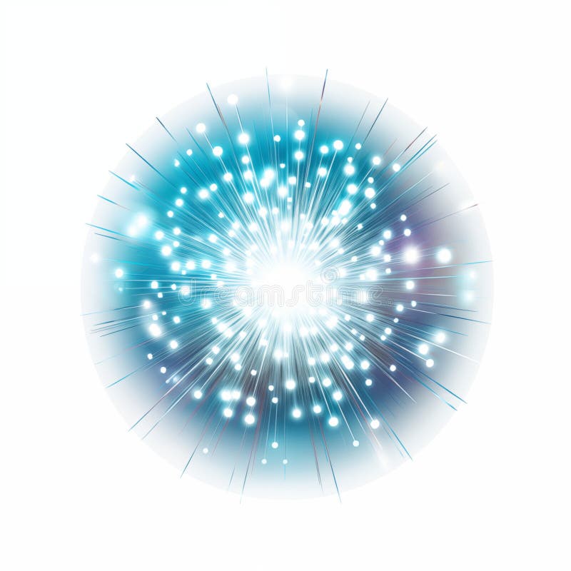 Glowing Sparkle Burst Effect with Bright Light and Radiating Lines ...