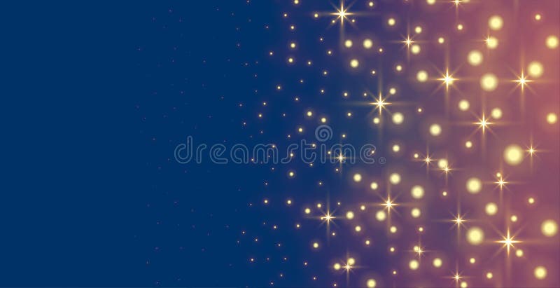 Glowing Sparkles and Stars Holiday Banner Design Stock Vector ...