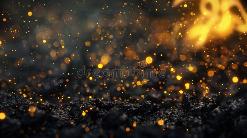 The Glowing Sparkling Embers. AI Generated Stock Image - Image of ...