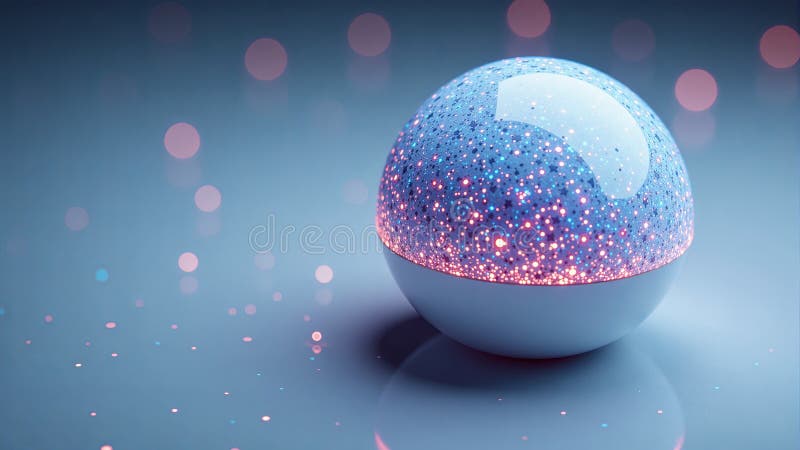 Glowing Sphere with Abstract Light Effects Stock Illustration ...