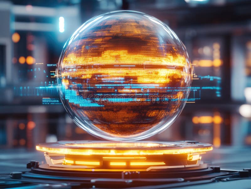 Glowing Sphere stock image. Image of brightness, void - 378817485