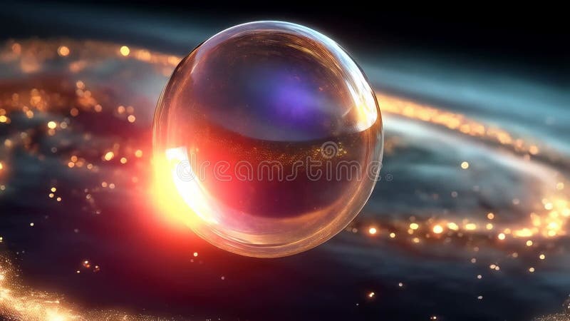 Glowing Sphere with Radiant Light Effects Stock Video - Video of bubble ...