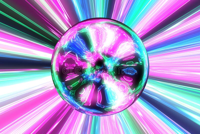 A Glowing Tornado. Rotating Wind. Beautiful Wind Effect. Isolated on a ...