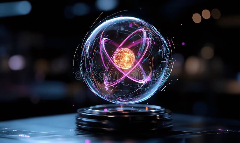 Single Qubit Represented As a Glowing Sphere Stock Image - Image of laboratory, intelligence ...