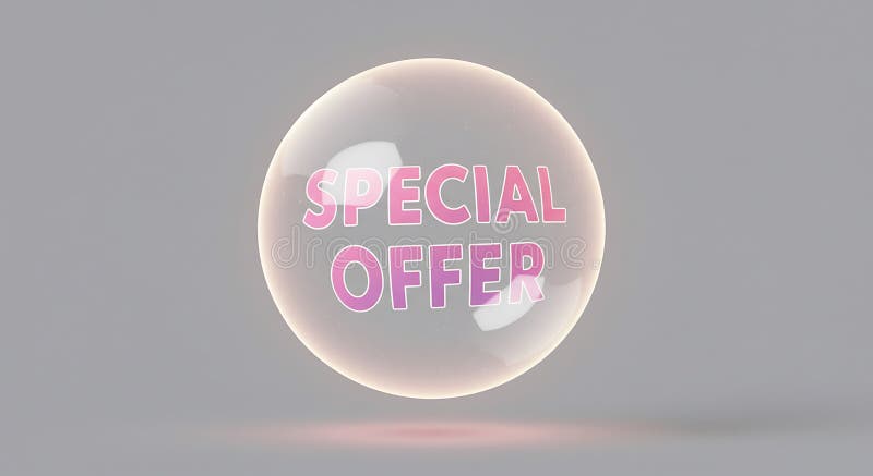 Glowing Sphere with Special Offer Text, Soft Background - Generated ...