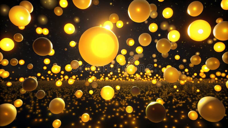 Glowing Spheres in Cosmic Space - Futuristic and Abstract Digital ...