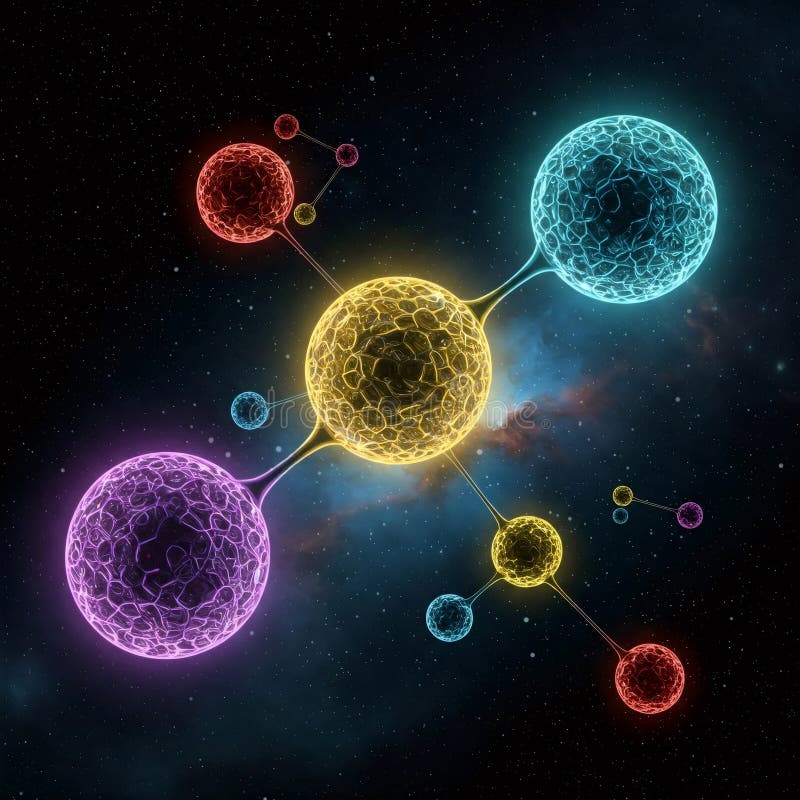Colorful Interconnected Spheres Forming a Complex Structure in Outer ...