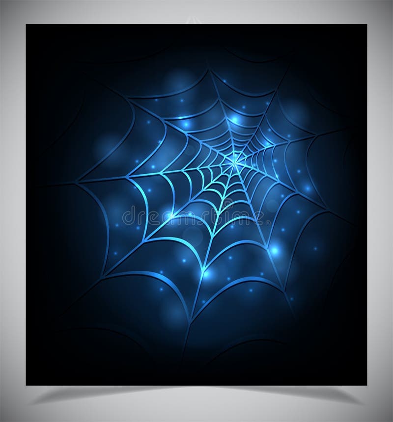 Glowing spider web stock illustration. Illustration of fine - 4547796