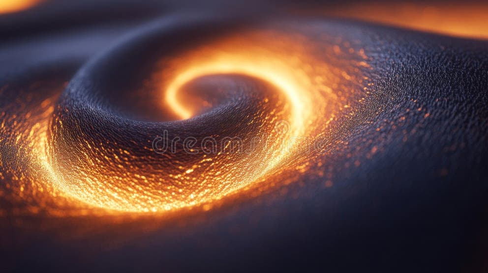 Glowing Spiral of Fire and Light Abstract Background Stock Illustration ...