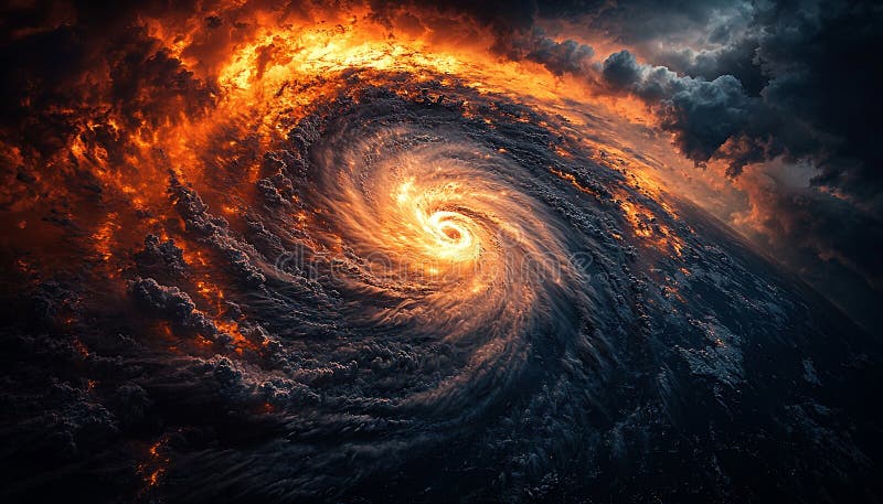 Glowing Spiral Galaxy in Dark Night Sky Illustration Generated by AI ...