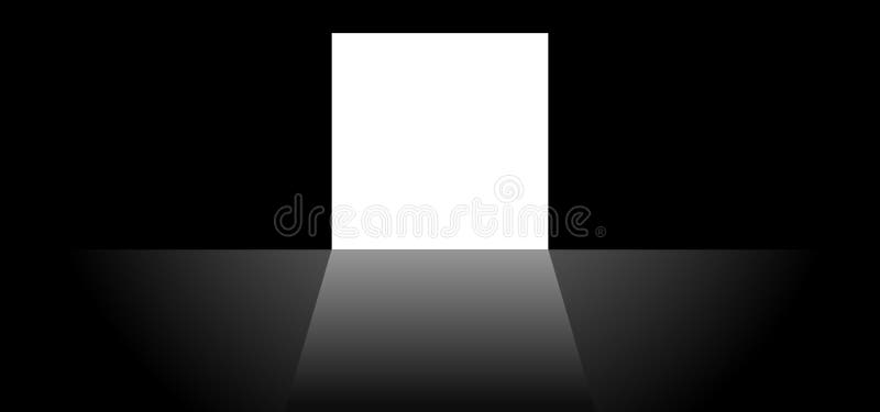 Glowing Square in a Dark Room. Stock Vector - Illustration of project ...
