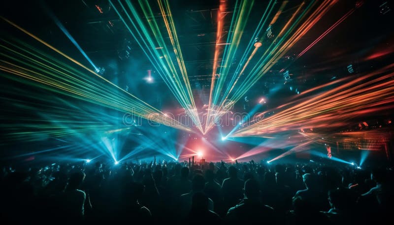 Glowing Stage Ignites Excitement, As Crowd Dances To Modern Music ...