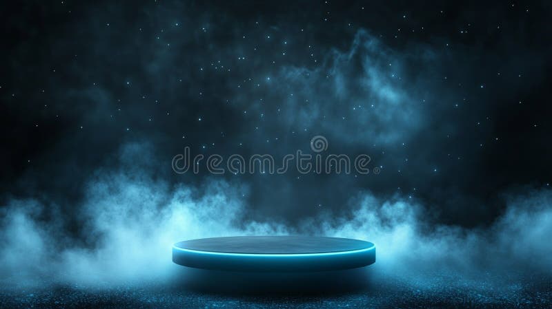Illuminated Cosmic Platform Glowing Stage Nebula Stock Photos - Free ...