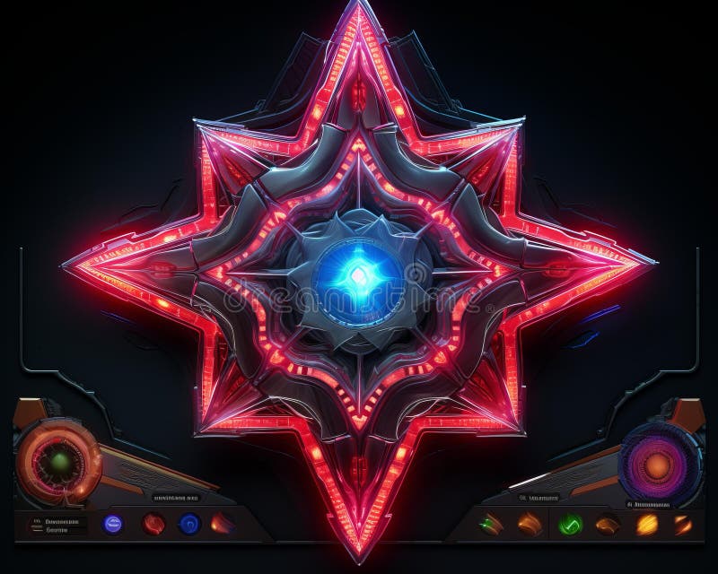 A Glowing Star in a Dark Background with a Glowing Red Star in the ...