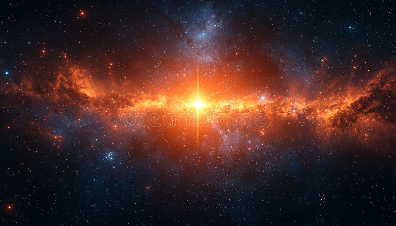 Glowing Star Field in Dark Galaxy Night Sky Generated by AI Stock Photo ...