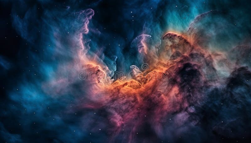 Glowing Star Field Exploding in Galactic Mystery Generated by AI Stock ...