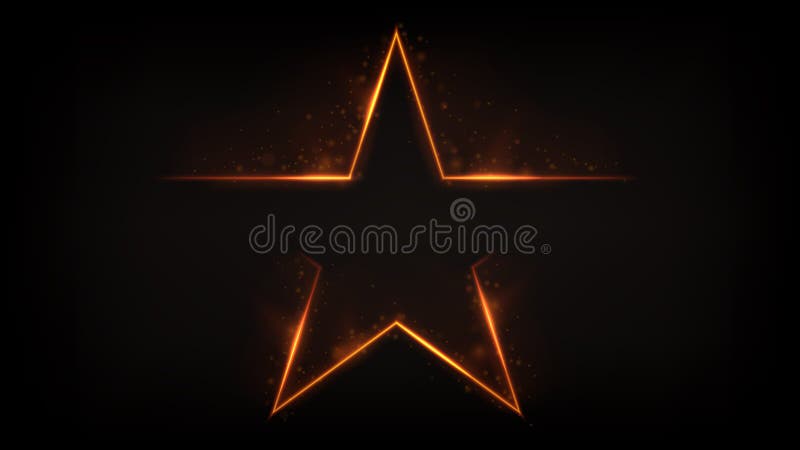 Glowing Star Fire with Scattered Sparks, Vector Illustration Stock ...