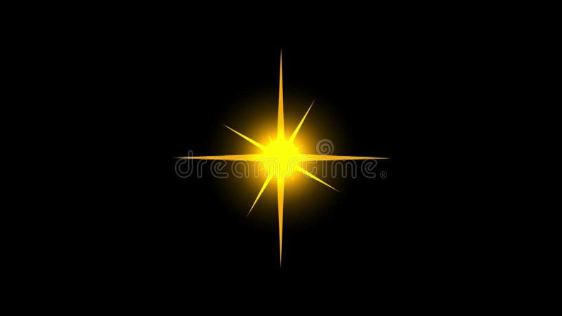Glowing Star Motion Graphics with Plain Black Background Stock Video ...
