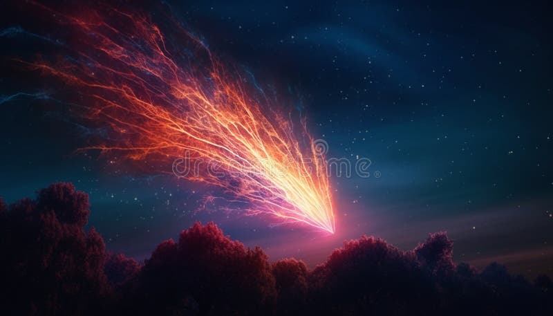 Glowing Star Shapes Ignite Vibrant Galaxy Colors Generated by AI Stock ...