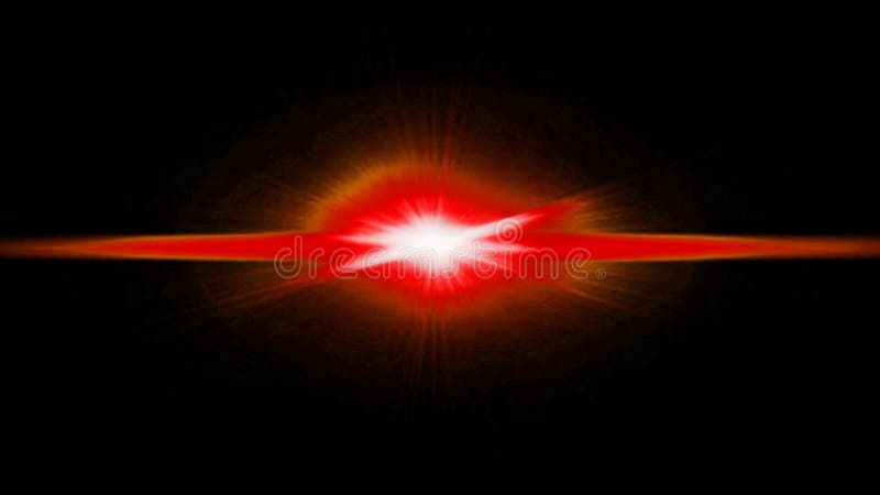 Glowing Stripe. Red Flashes of Light on a Black Background. Glowing ...