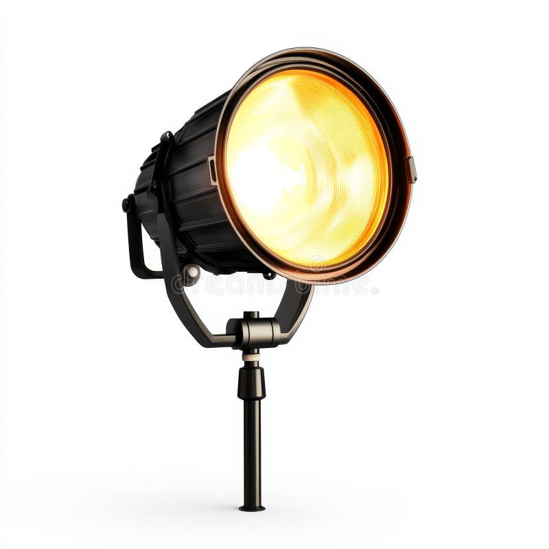 Glowing Studio Strobe Light Clipart on White Background Stock ...