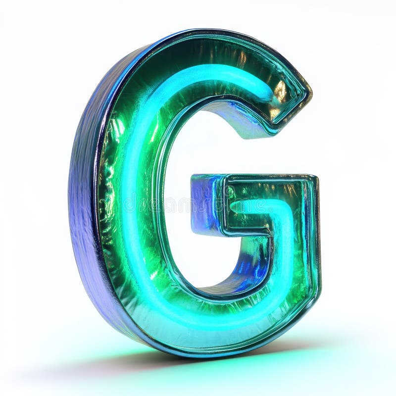 A Glowing, Stylized Letter G with Vibrant Colors and a Modern Design ...