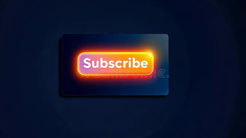 Glowing Subscribe Button Animation for YouTube Intro Stock Footage ...