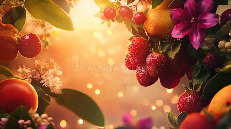 A Glowing Summer Event Invitation Card Styled with Fresh Fruit and ...