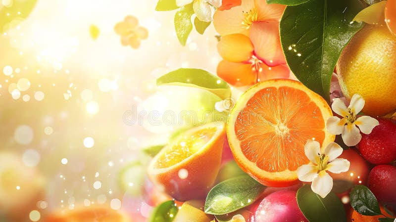A Glowing Summer Event Invitation Card Styled with Fresh Fruit and ...
