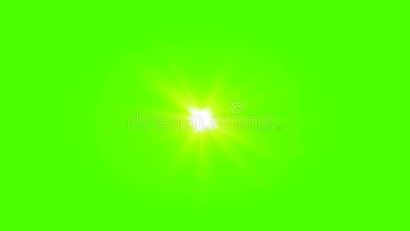 Glowing Sun and Sun Rays with Flicker Flare Green Screen Background ...