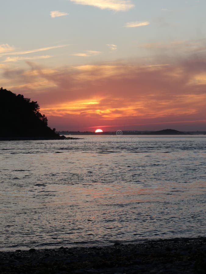 Hull Sunset stock photo. Image of nature, glow, massachusetts - 113904880