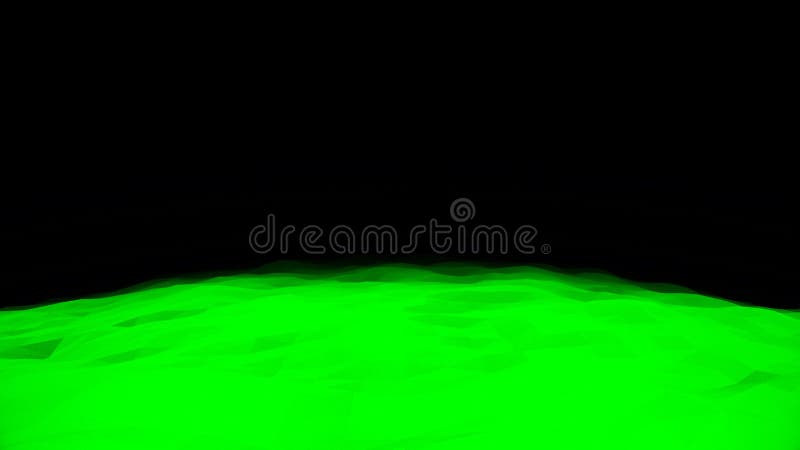 Glowing Surface on Black Background. Animation. Moving on Virtual ...