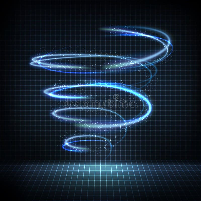 Glowing Swirl with Distorted Lines, Bright Sparkles Stock Vector ...