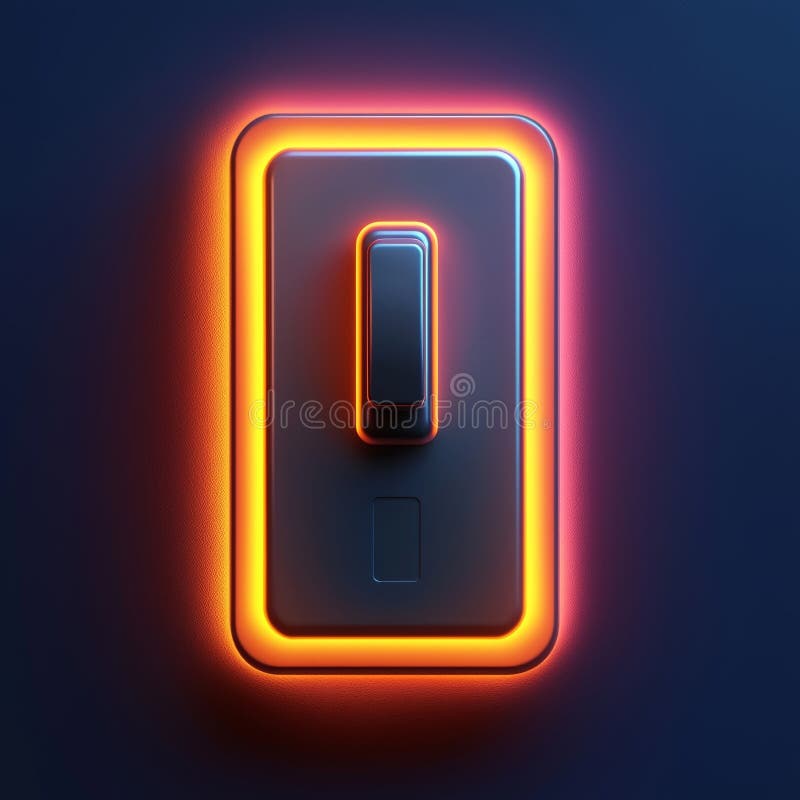 Glowing Switch stock illustration. Illustration of scifi - 335159643