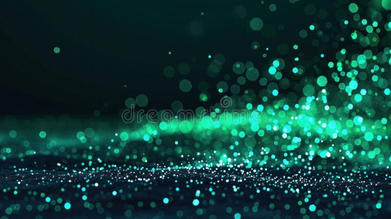 Glowing Teal and Green Abstract Technology Background with Grainy ...