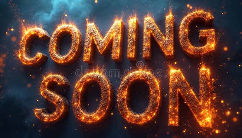 Glowing Text Announcing Coming Soon Stock Photos - Free & Royalty-Free ...